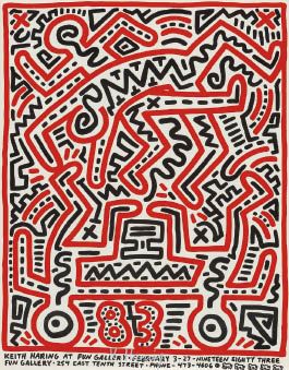 Keith Haring | KEITH HARING AT FUN GALLERY 1983 (poster (1983) | MutualArt