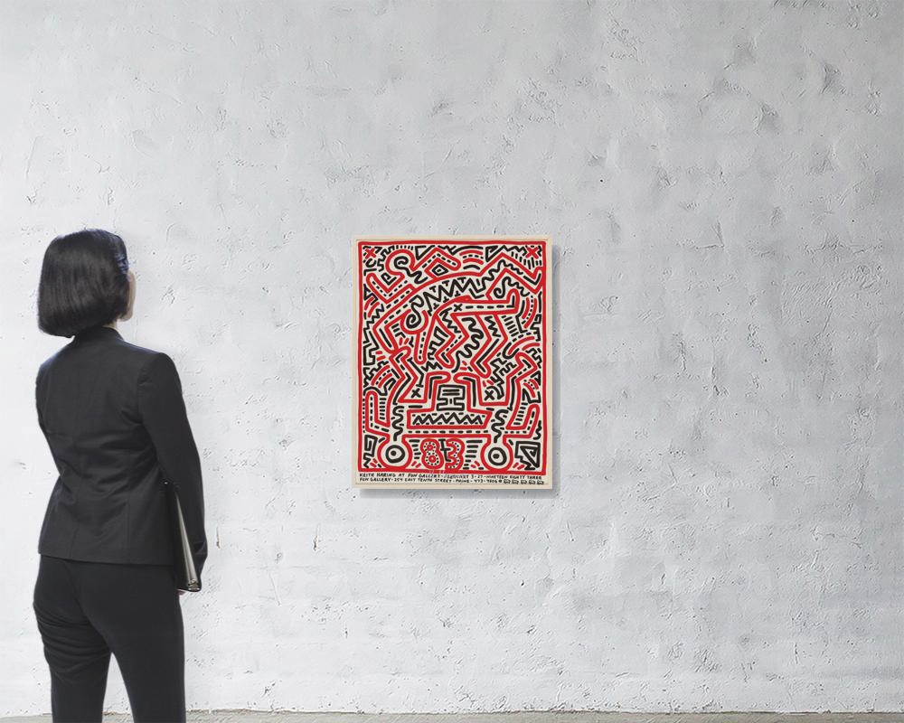 Keith Haring | KEITH HARING AT FUN GALLERY 1983 (poster (1983) | MutualArt