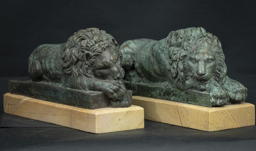 Antonio Canova | Pair of lions from the Canova model (1783 - 1792 ...