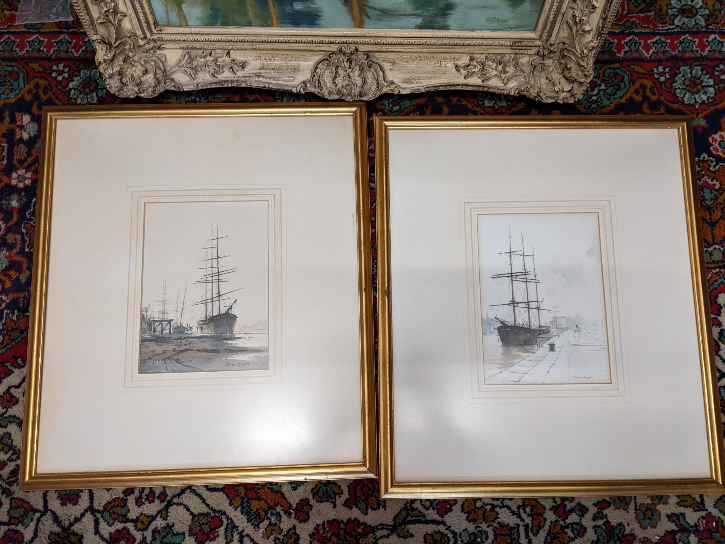 Peter Knox | Peter Knox - a pair of harbour scenes with boats | MutualArt