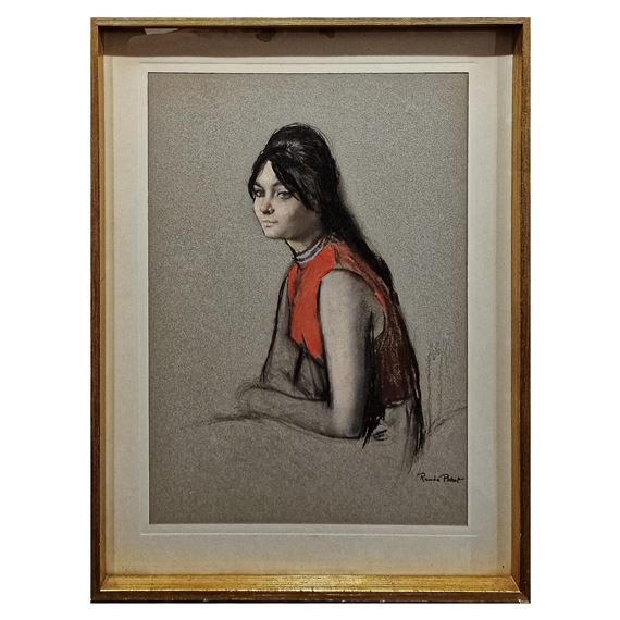 Ramón Pichot Gironès | Joven sedente (1871) | MutualArt