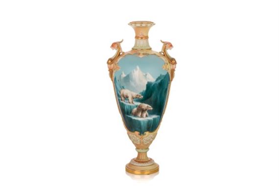 Harry Davis | ROYAL WORCESTER HARRY DAVIS POLAR BEAR VASE (Early 20th ...