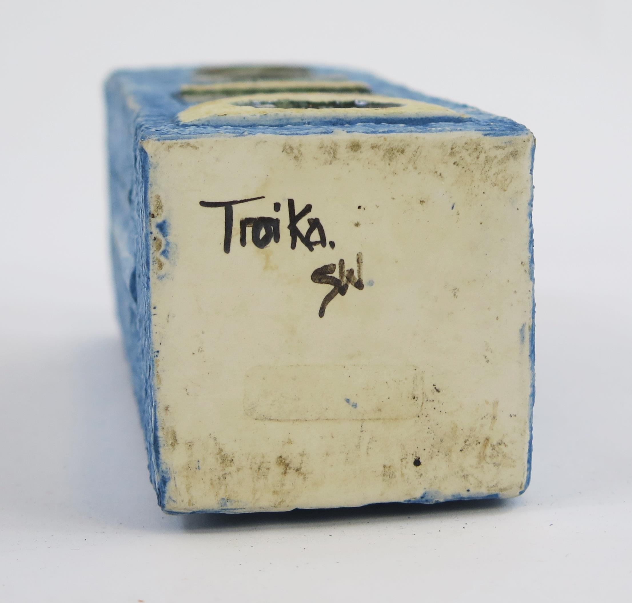 Troika Pottery | A Troika rectangular vase of slab form with abstract ...