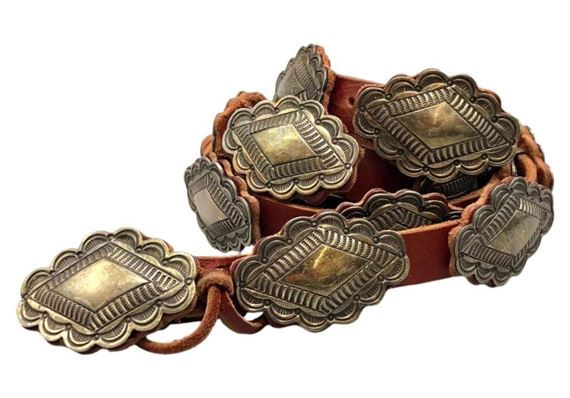 Unknown | Sterling Silver Concho Belt By Patrick Yellowhorse (1980s ...