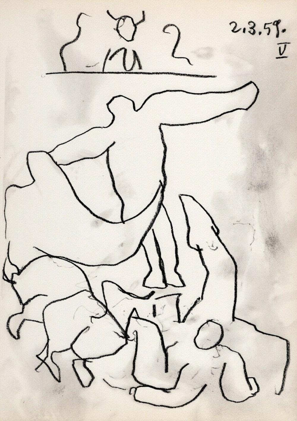 Pablo Picasso | Bullfighter and Rodeo Clown (Torero y Payaso de Rodeo ...