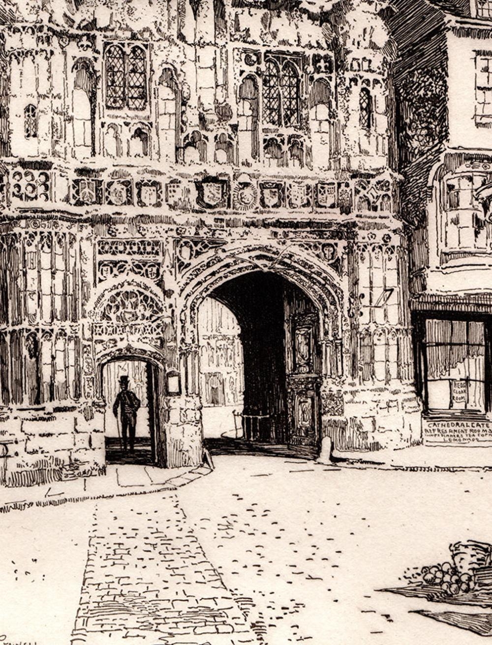 Joseph Pennell | 1885 Joseph Pennell Christchurch Gateway etching ...