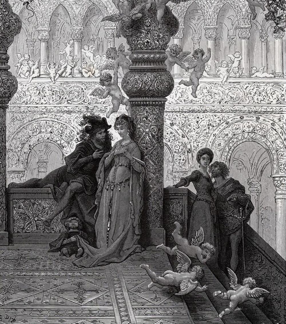 Gustave Doré | SIGNED GUSTAVE DORE 1800s Orlando Furioso Woodcut KING ...