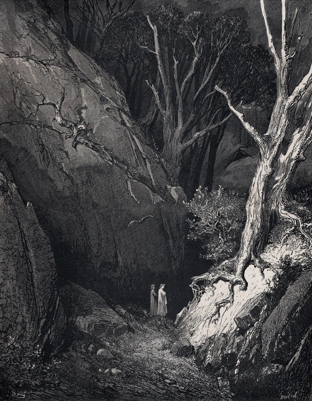 Gustave Doré | SIGNED 1800s Gustave DORE DIVINE COMEDY Wood Engraving ...