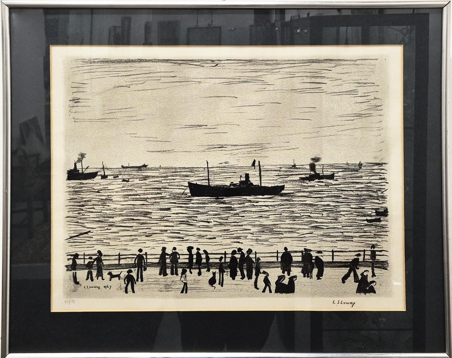 Laurence Stephen Lowry | Seaside promenade (1975) | MutualArt