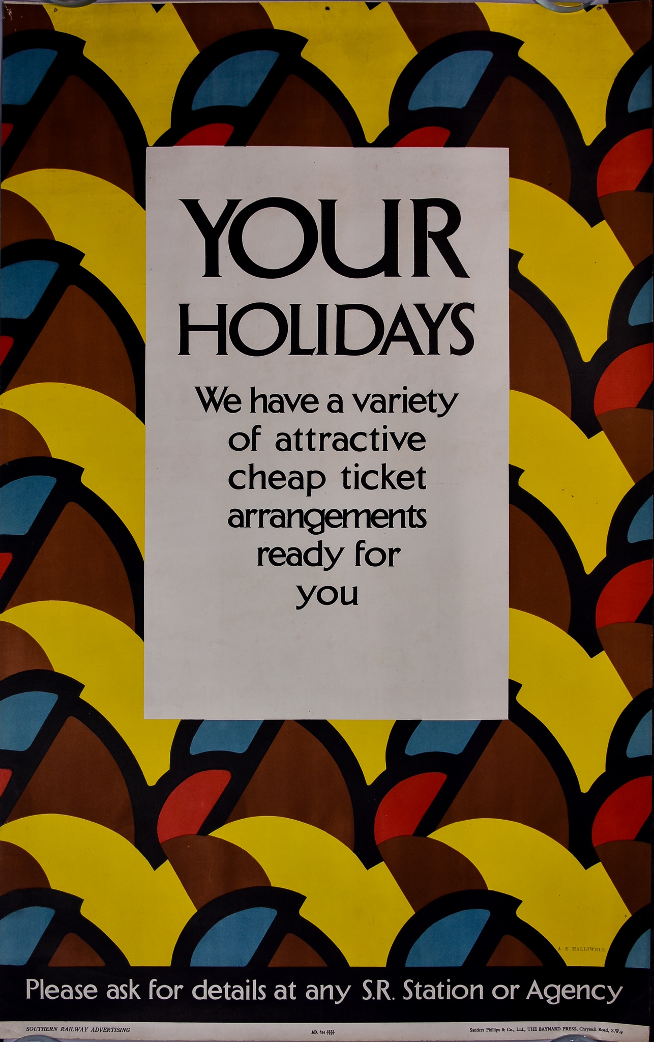 Albert Edward Halliwell | A. E. Halliwell (1905-1987) Lithograph Poster ...