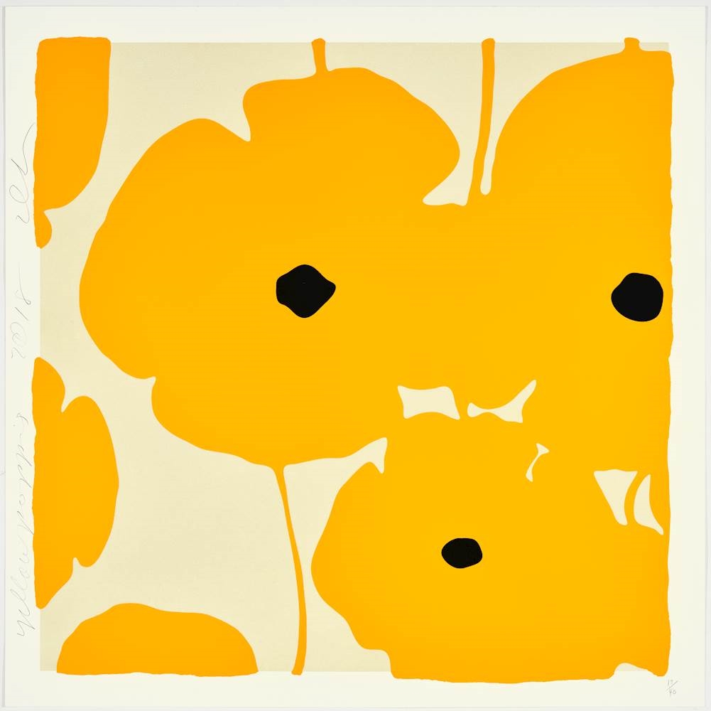 Donald Sultan | Yellow Poppies (2018) | MutualArt