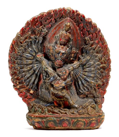 Tibetan School, 18th Century | A TSATSA OF VAJRABHAIRAVA YAMANTAKA YAB ...