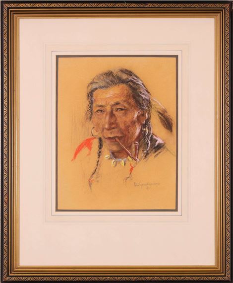 Nicholas de Grandmaison | PORTRAIT WITH PIPE; 1937 (1937) | MutualArt