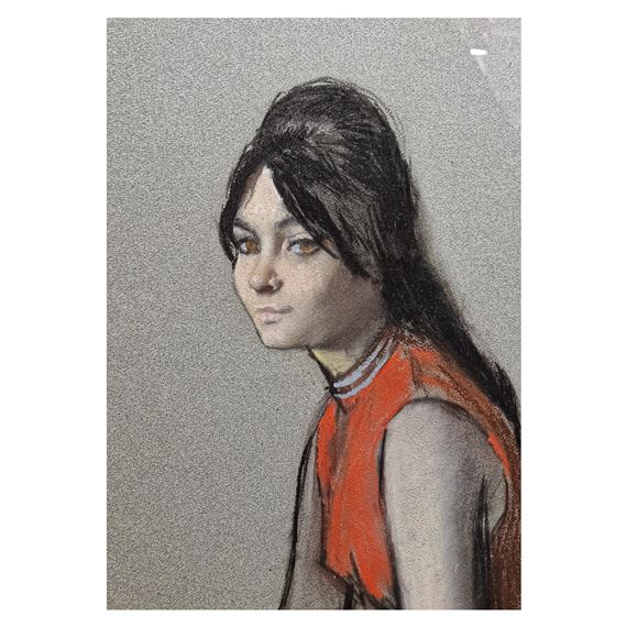 Ramón Pichot Gironès | Joven sedente (1871) | MutualArt