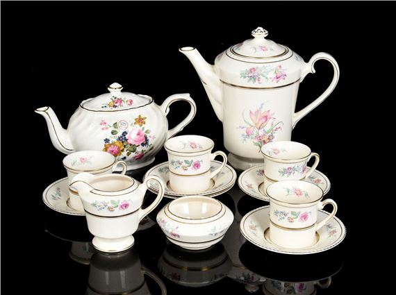Staffordshire | White Simpsons Ambassador Pottery coffee set with ...
