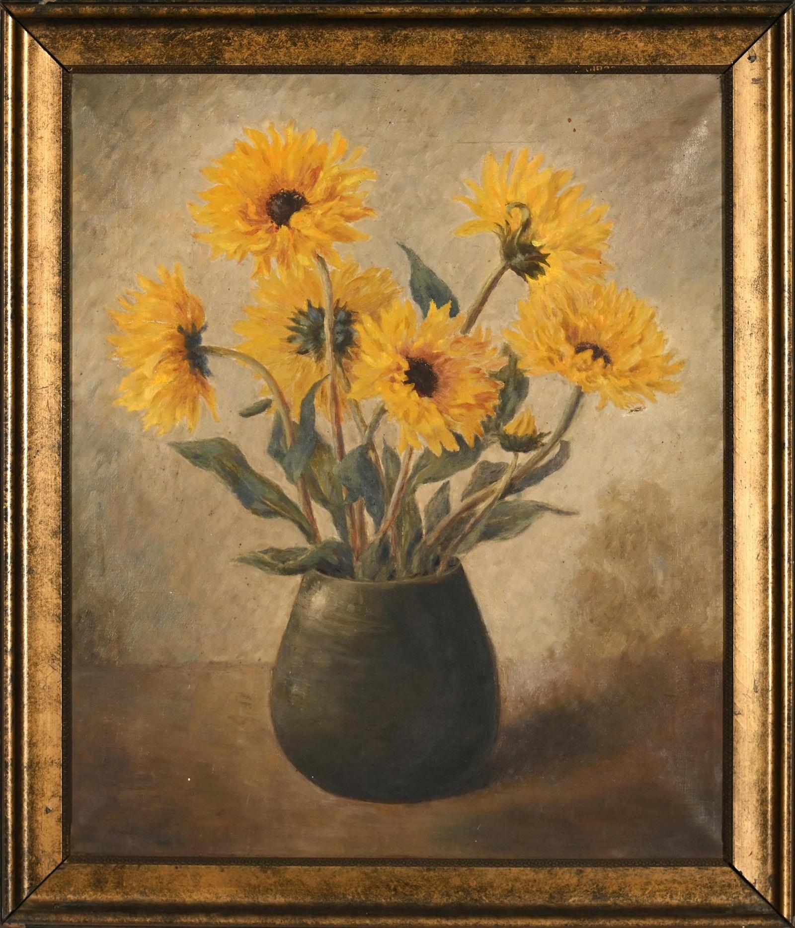 Hamilton | Signed Hamilton, Still Life with Sunflowers | MutualArt