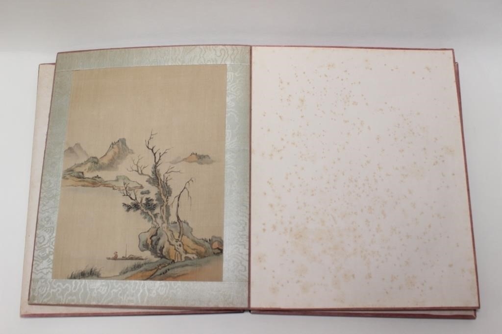 Chinese School | Vintage Chinese Ink Color Landscape Painting Album ...