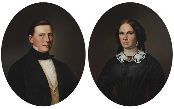 Johan Erik Lindh | A couple of oval portraits (2001) | MutualArt