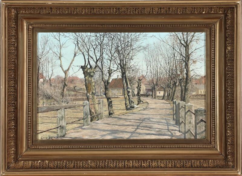 Ole Ring | A road entering a small village near Ringsted | MutualArt