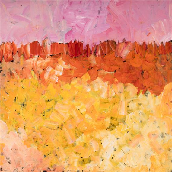 Rise Delmar Ochsner | Gold and Pink Landscape | MutualArt