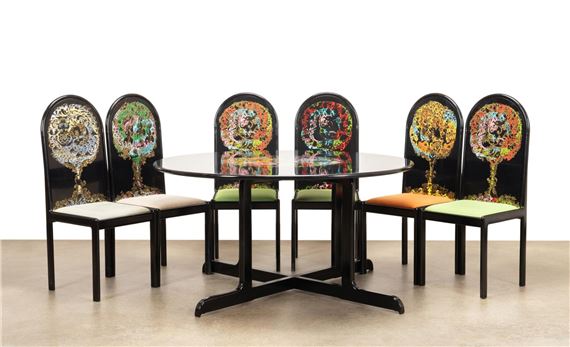 Bjorn Wiinblad | BJORN WINBLAD DINING TABLE AND SIX CHAIRS (Circa 1970s ...