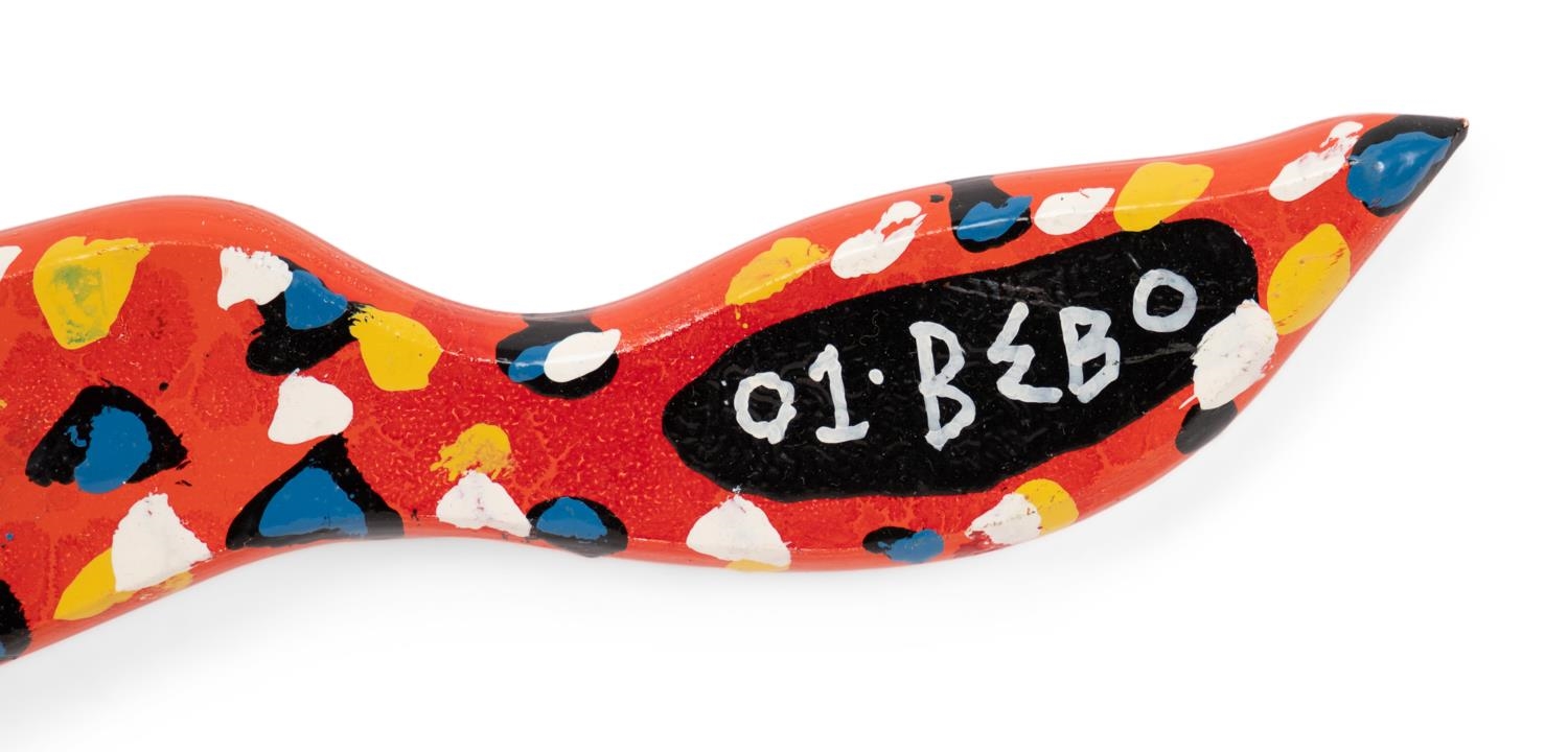 Bebo | BEBO POLYCHROME FOLK ART ALLIGATOR SCULPTURE (2001) | MutualArt