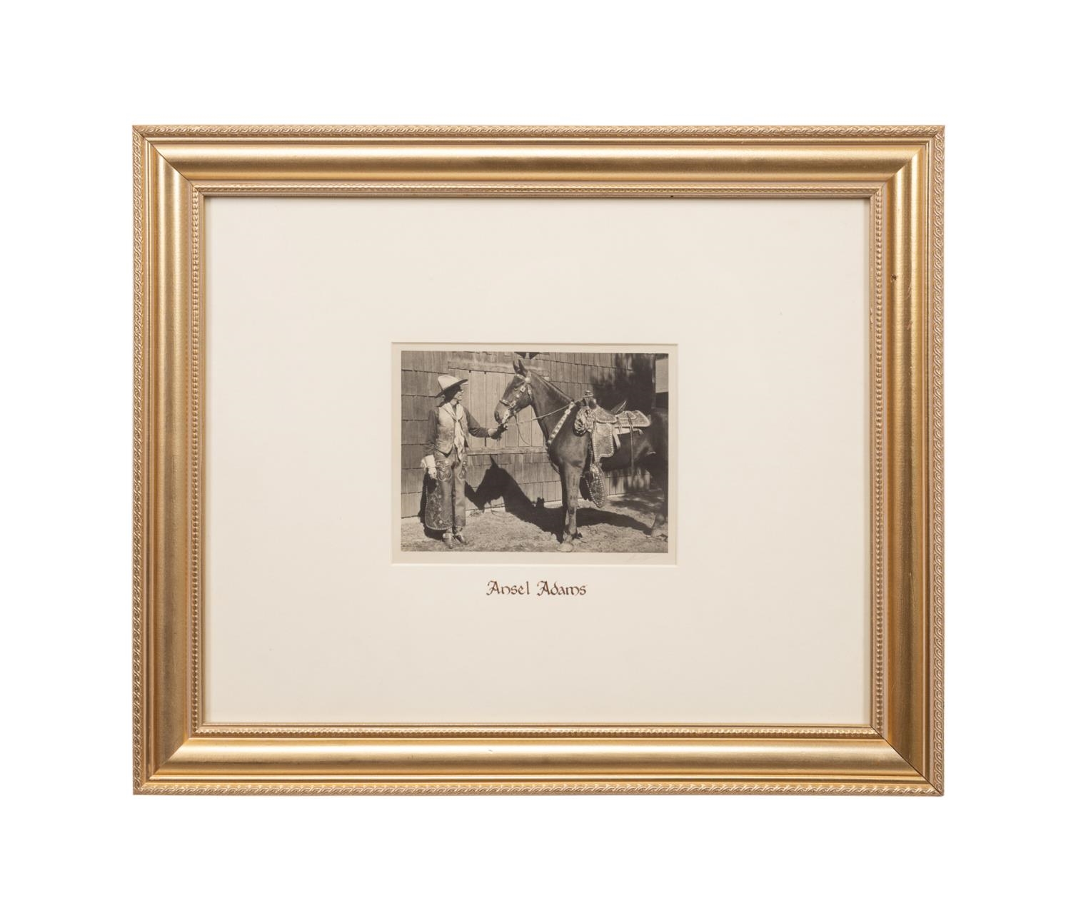Ansel Adams | ANSEL ADAMS WESTERN RIDER & HORSE ETCHING C. 1935 (Circa ...