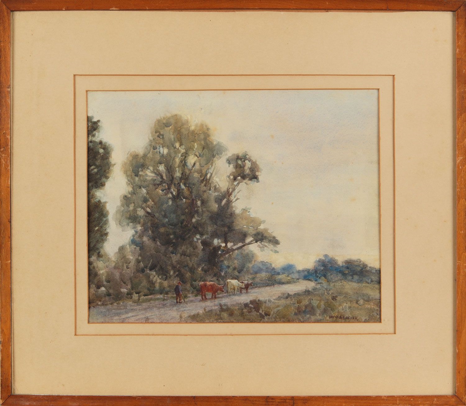 David A. Baxter | DRIVING CATTLE | MutualArt