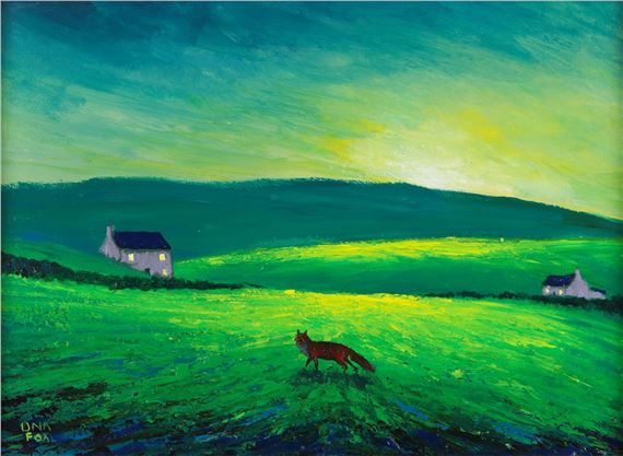 Una Fox | FOX IN A SNOWY FIELD | MutualArt