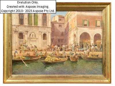Alberto Prosdocimi | A View of Mercato delle Erbe in Venice | MutualArt