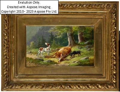 Moritz Müller | Dogs with a Dead Stag | MutualArt