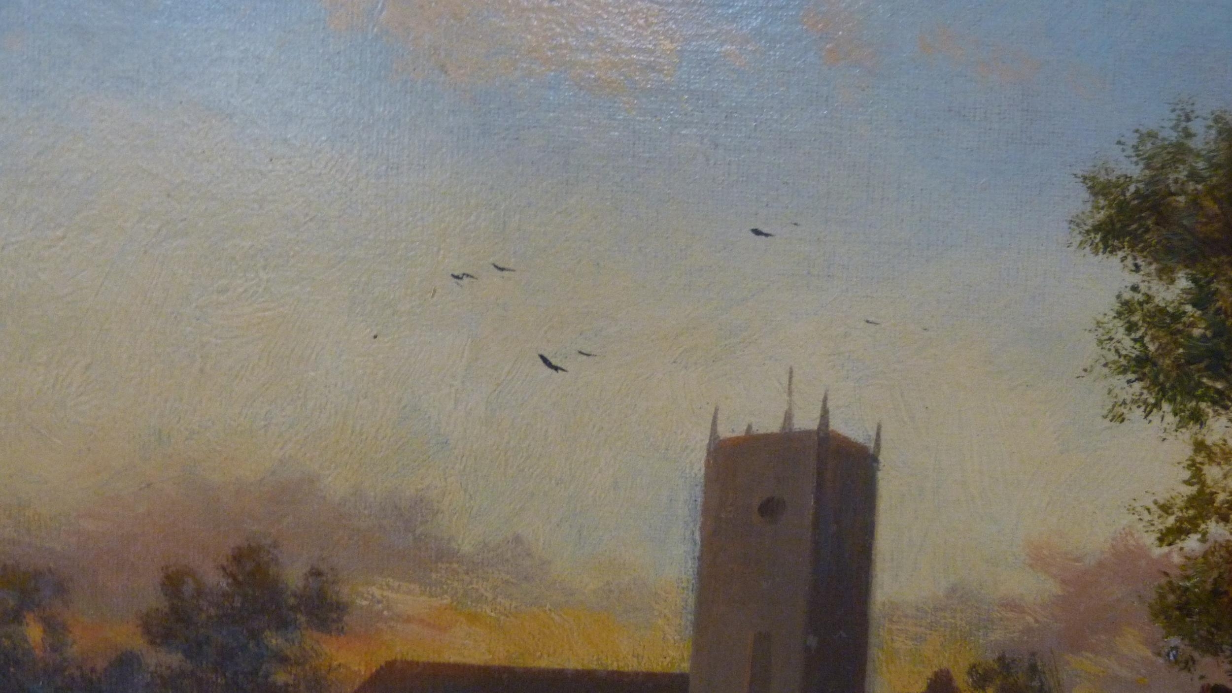 Francis E. Jamieson | English rural landscape scene with a church to ...