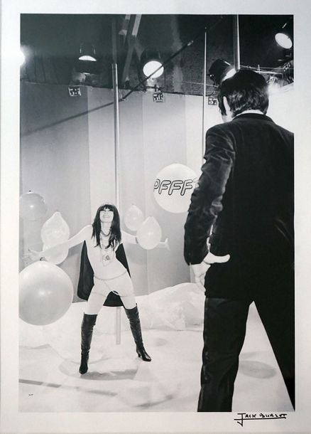 Anker Spang-Larsen | Serge Gainsbourg and Brigitte Bardot Comic Strip print on silver paper ...