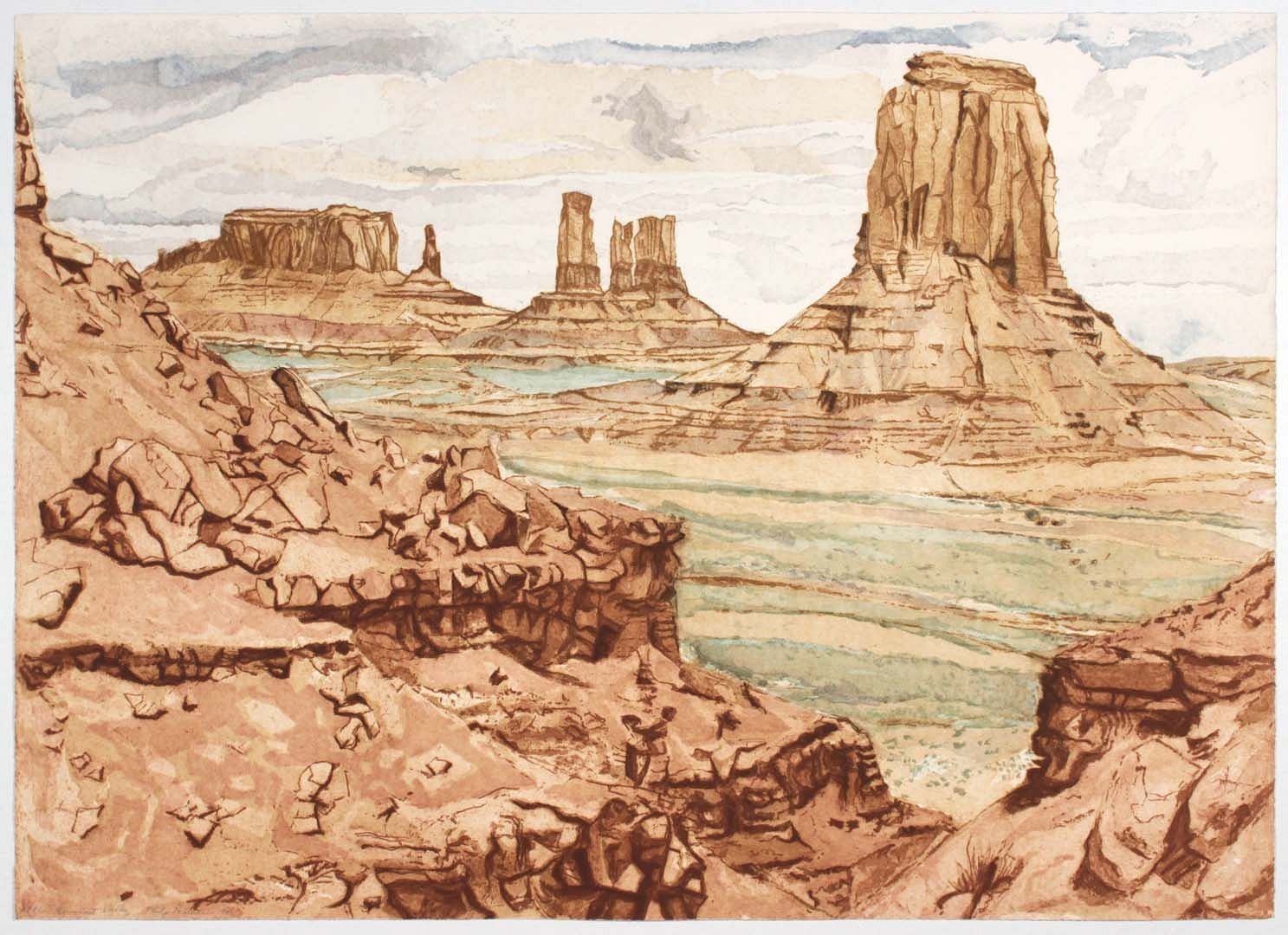 Philip Pearlstein | Philip Pearlstein - Monument Valley (1981) | MutualArt