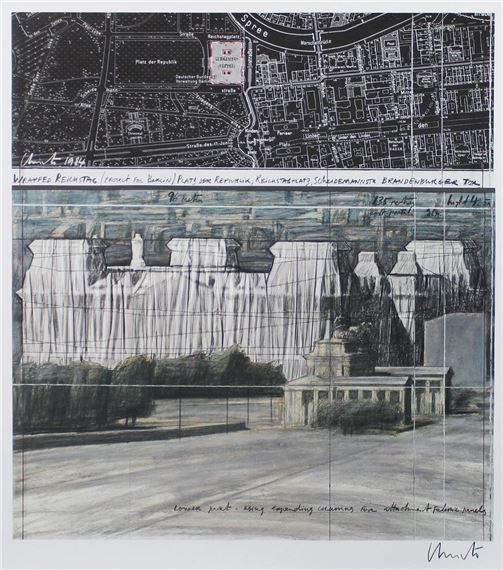 Christo | Christo - Wrapped Reichstag Project for Berlin (1984) | MutualArt