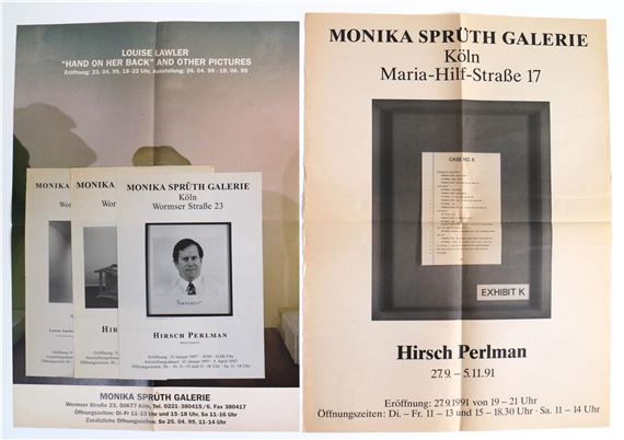 Hirsch Perlman | Five exhibition posters from Monika Sprüth Cologne (1 ...