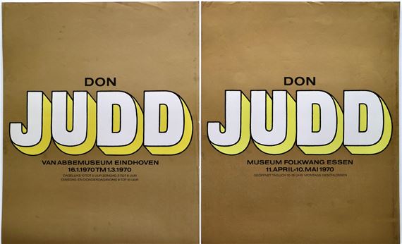 Donald Judd | Set of two iconic exhibition posters (1970) | MutualArt