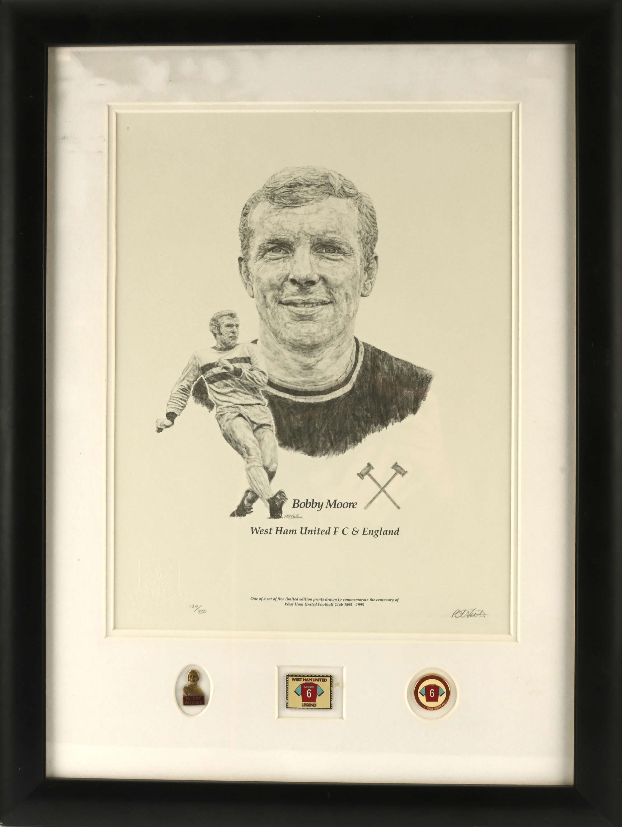 Bobby Moore | Bobby Moore Sketch - One of a set of five limited edition ...