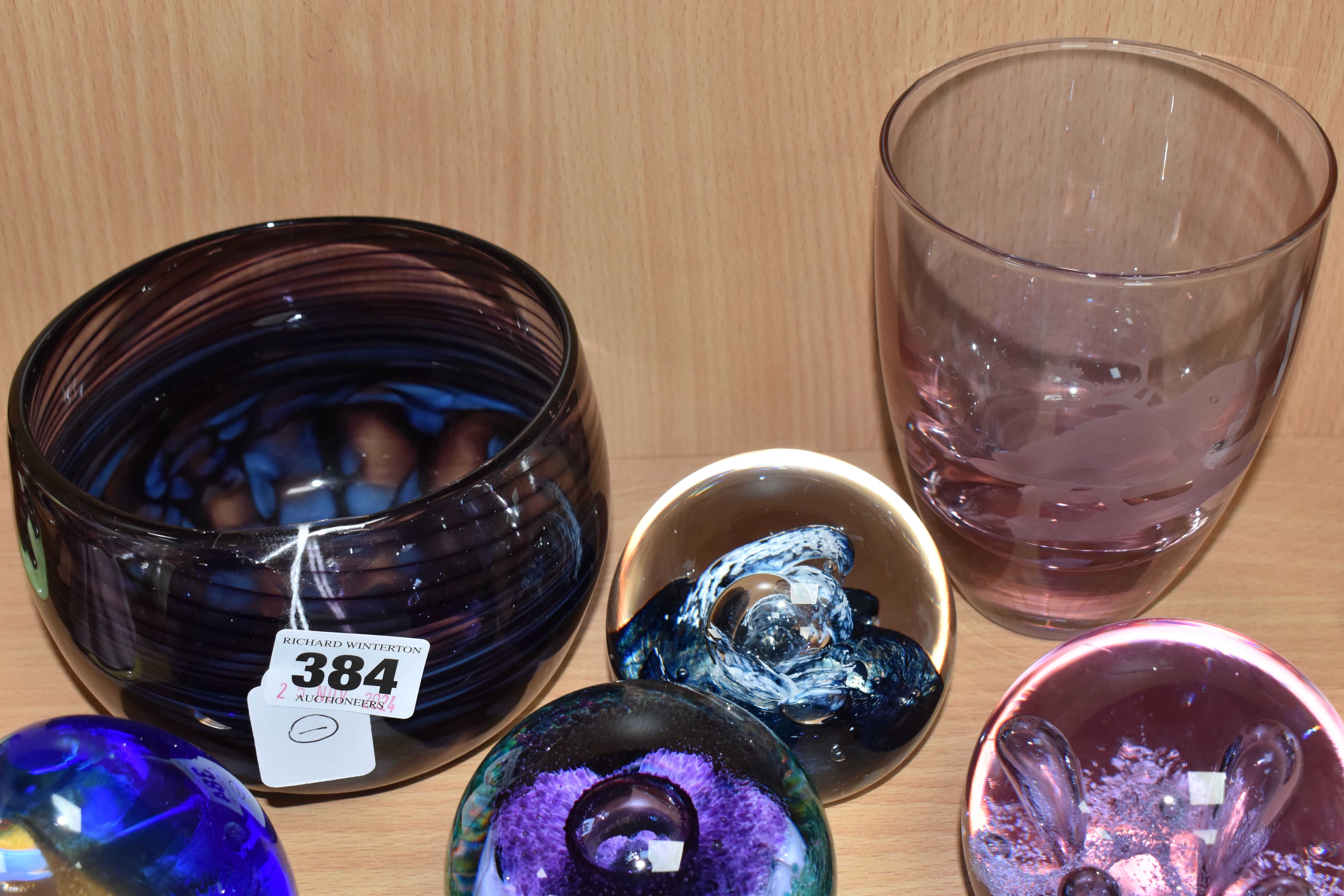 Anthony Stern | A GROUP OF DECORATIVE GLASS PAPERWEIGHTS AND BOWLS ...