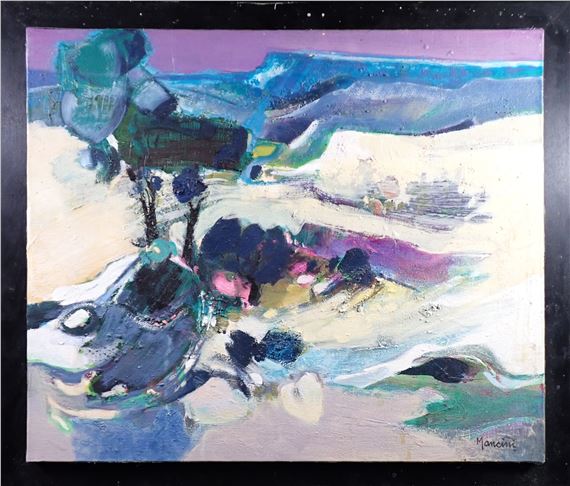 Claude Mancini | Le au bleu HsT | MutualArt