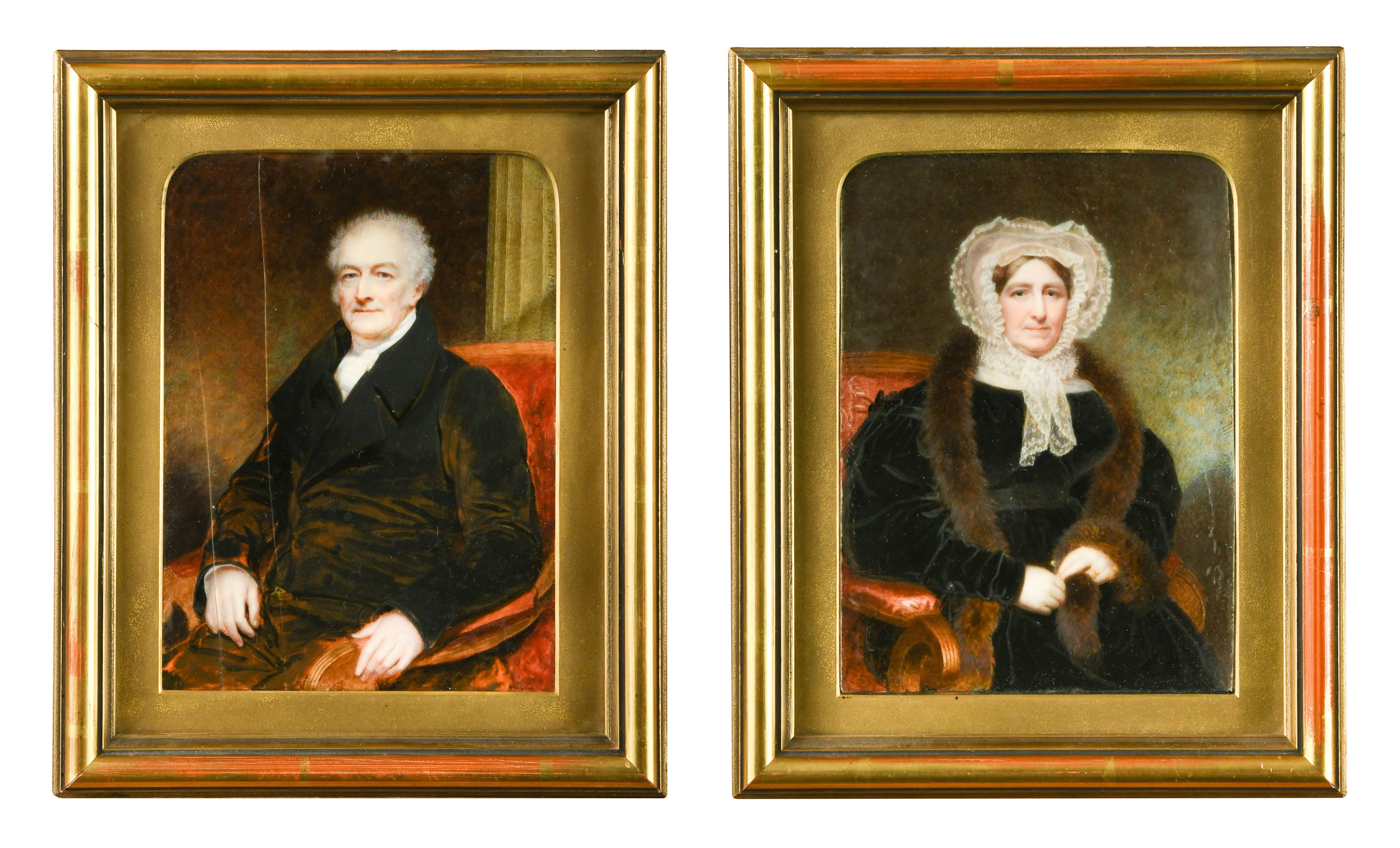 William John Newton | A pair of portrait miniatures depicting Sir John ...