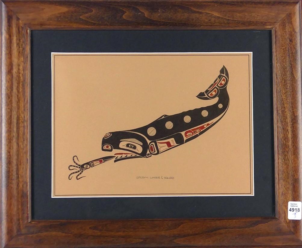 Jim Gilbert | Sperm Whale and Squid (20th Century) | MutualArt