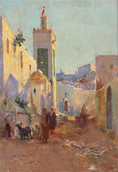 Alexis Auguste Delahogue | Caravan through the Sahara (1907) | MutualArt