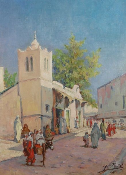 Yvonne Thivet | Busy street in Tunis | MutualArt