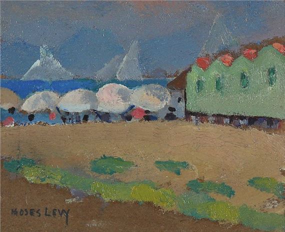 Moses Levy | Cabins and parasol (Circa 1918) | MutualArt