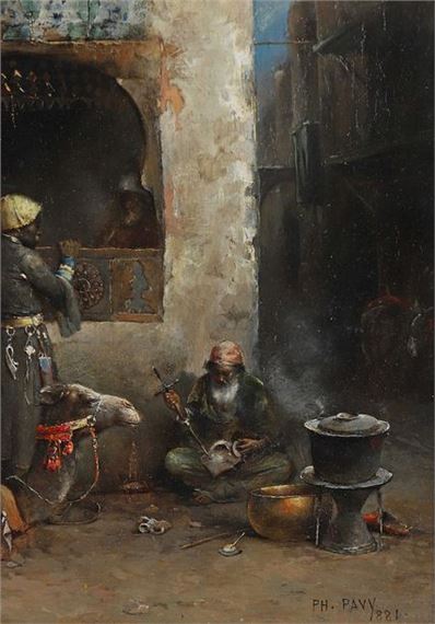 Phillippe Pavy | Street scene in Cairo (1881) | MutualArt