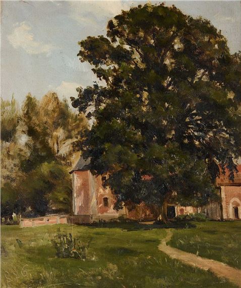 Otto Modersohn | HOUSE AMONG TREES (1886) | MutualArt