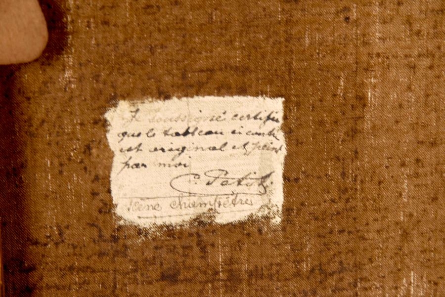 Charles Petit | Enfants et mouton dans un verger | MutualArt