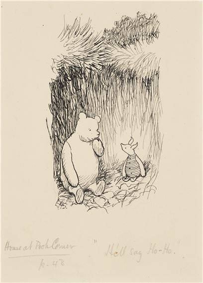 Ernest Howard Shepard | Pooh and Piglet: 'He'll say Ho-Ho' (1943 ...