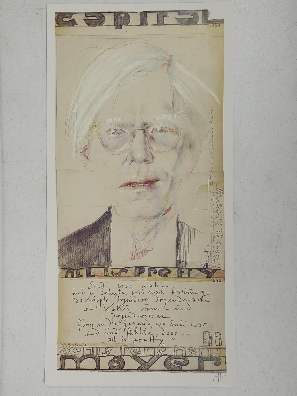 Horst Janssen | Andy Warhol All Is Pretty exhibition poster | MutualArt